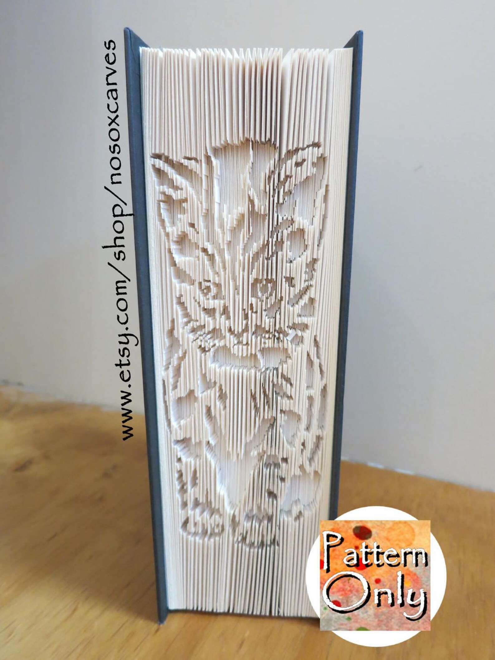 Kitten Cut & Fold Book Art Pattern - Etsy