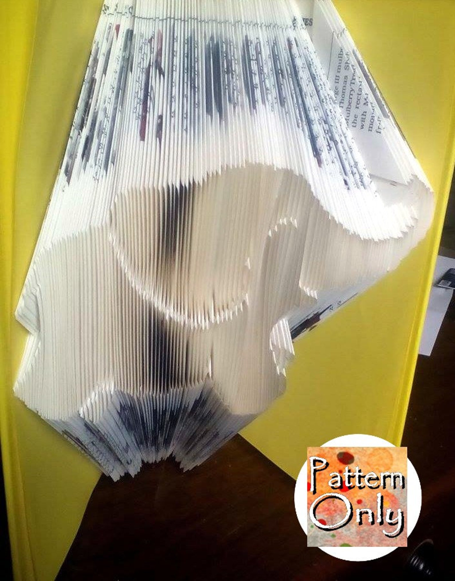 Happy Elephant Book Art Pattern - Etsy