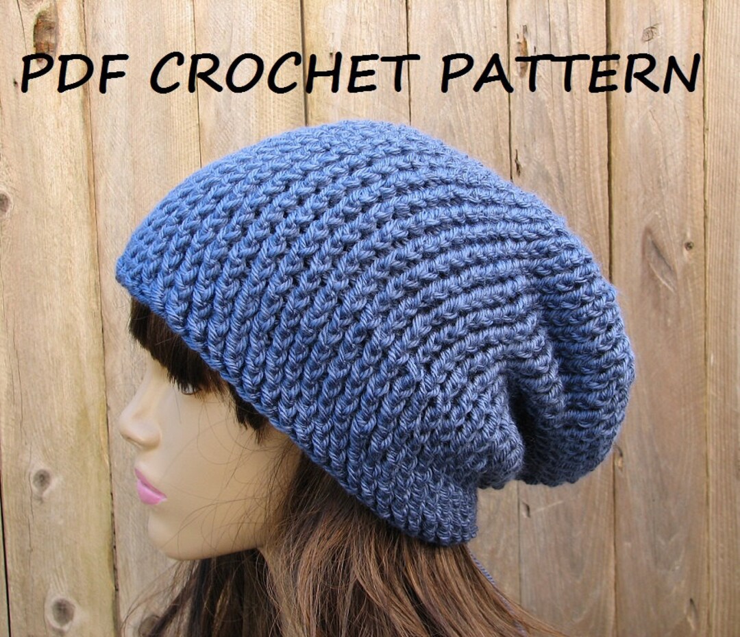 CROCHET PATTERN - Slouchy Hat, Crochet Pattern Pdf,easy, Pattern No. 41 ...