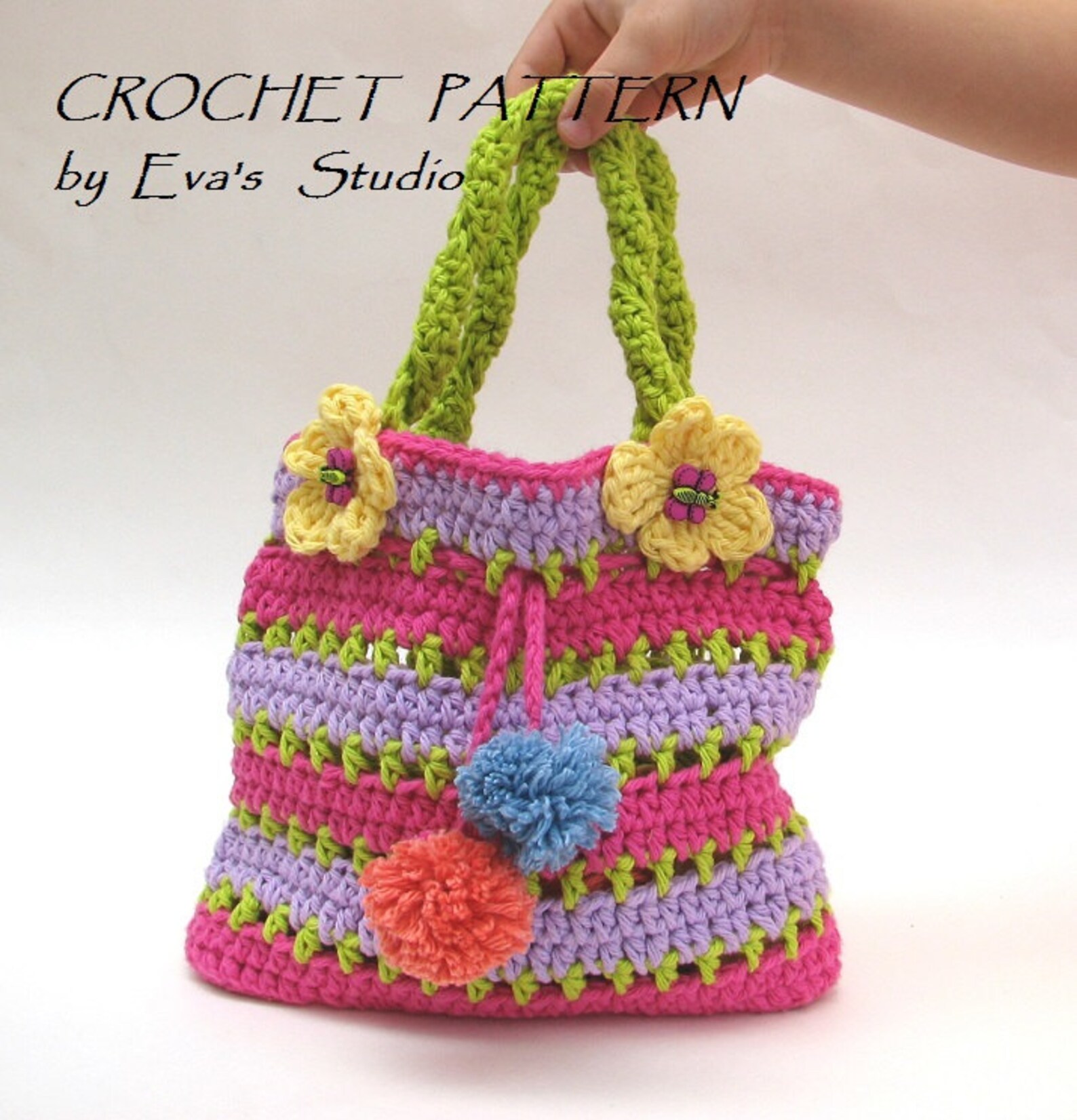 Colorful Girls Bag / Purse, Crochet Pattern Pdf,easy, Great for ...