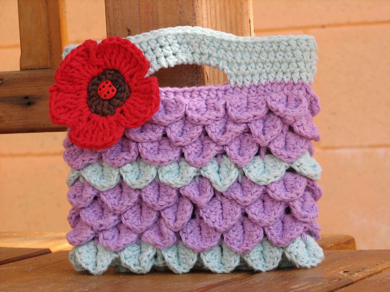 Girls Bag / Purse With Poppy , Crochet Pattern PDF, Pattern No. 8 - Etsy