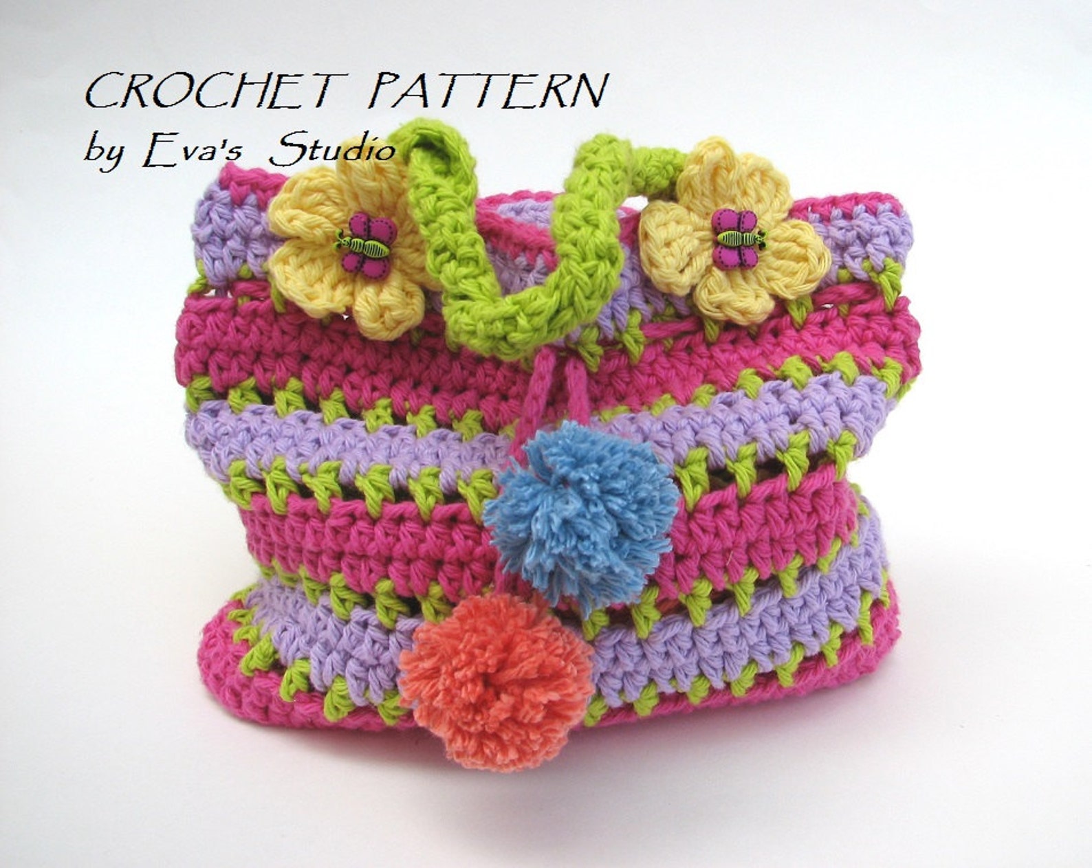 Colorful Girls Bag / Purse, Crochet Pattern Pdf,easy, Great for ...