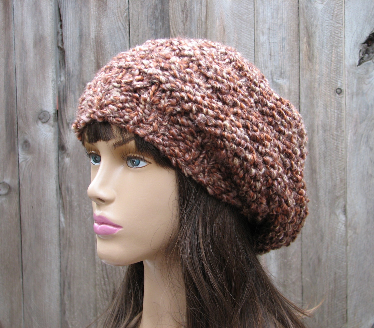 Knit Hat Pattern, Knitting Pattern, Knitted Slouchy Hat Pattern, Knit ...