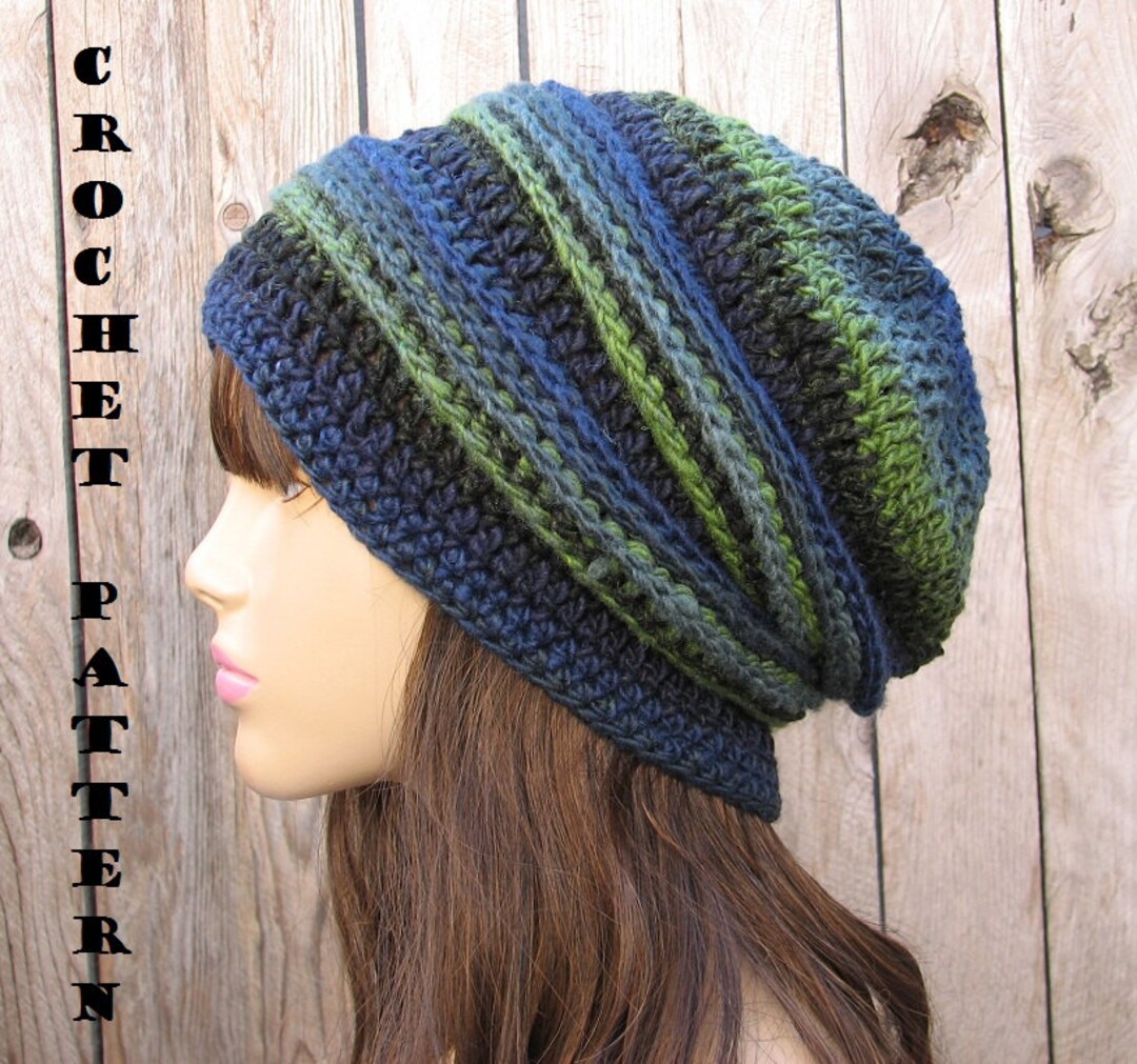 Crochet Pattern ,slouchy Hat, Crochet Pattern Pdf,easy, Great for ...