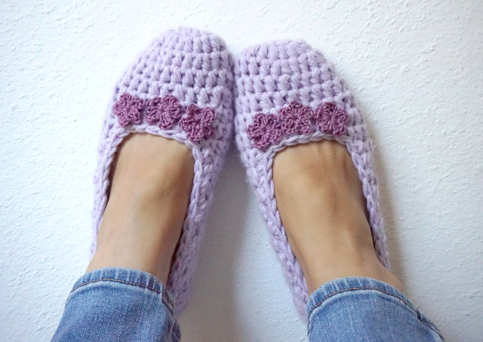 Extra Thick Simply Slippers in Lavender Color With Purple | Etsy