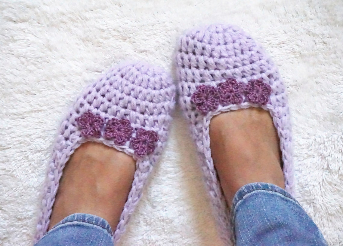 Extra Thick Simply Slippers in Lavender Color With Purple | Etsy