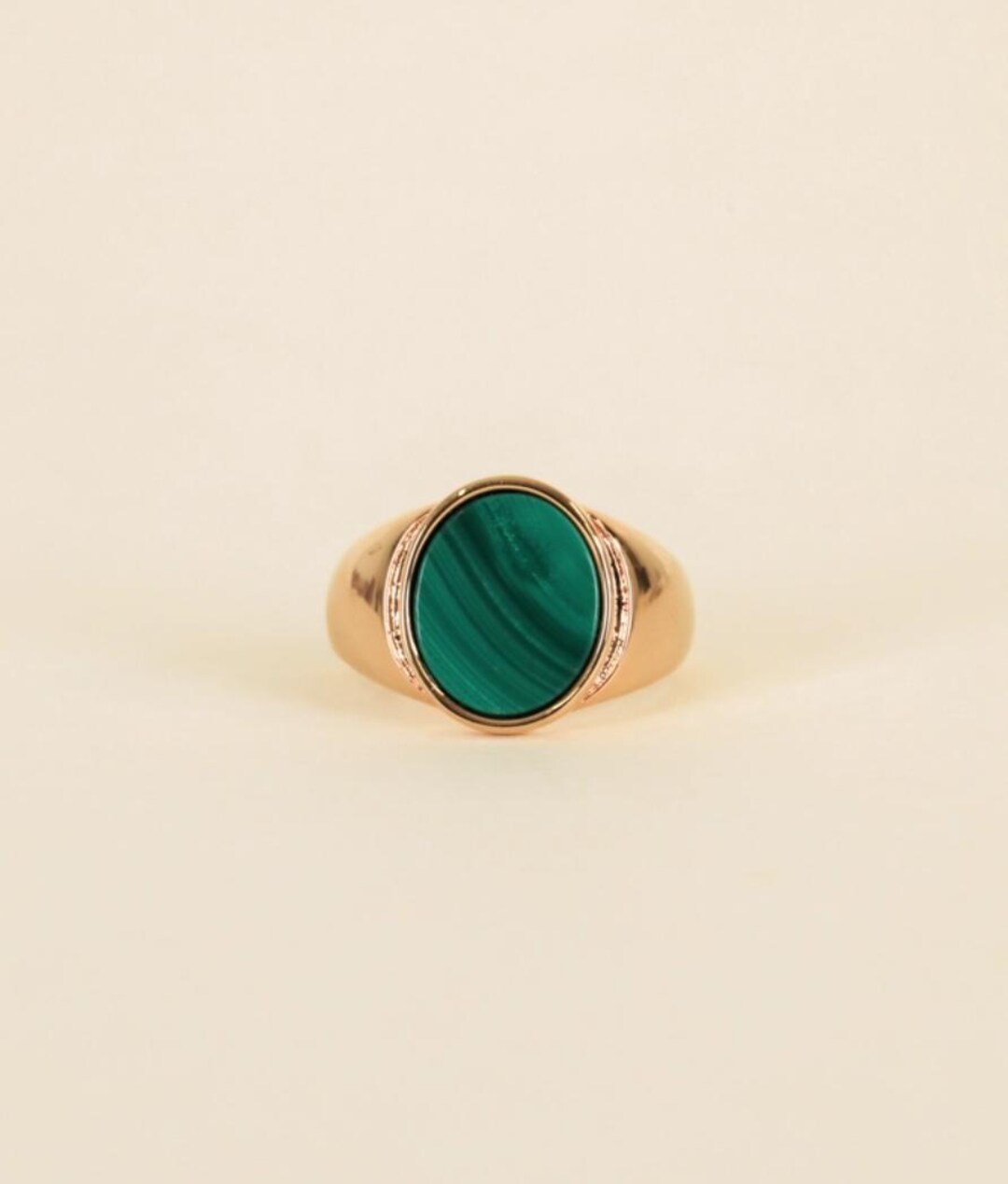 Ring - Malachite Signet - Etsy