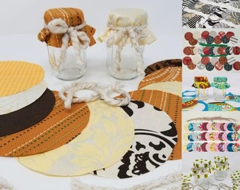 Jar Toppers Three Dozen 36 Fabric Circles | Etsy