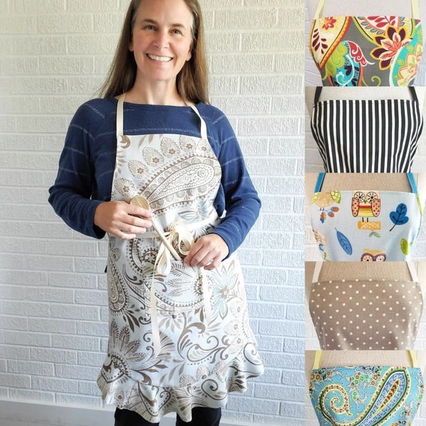 Black Ruffle Apron - Etsy