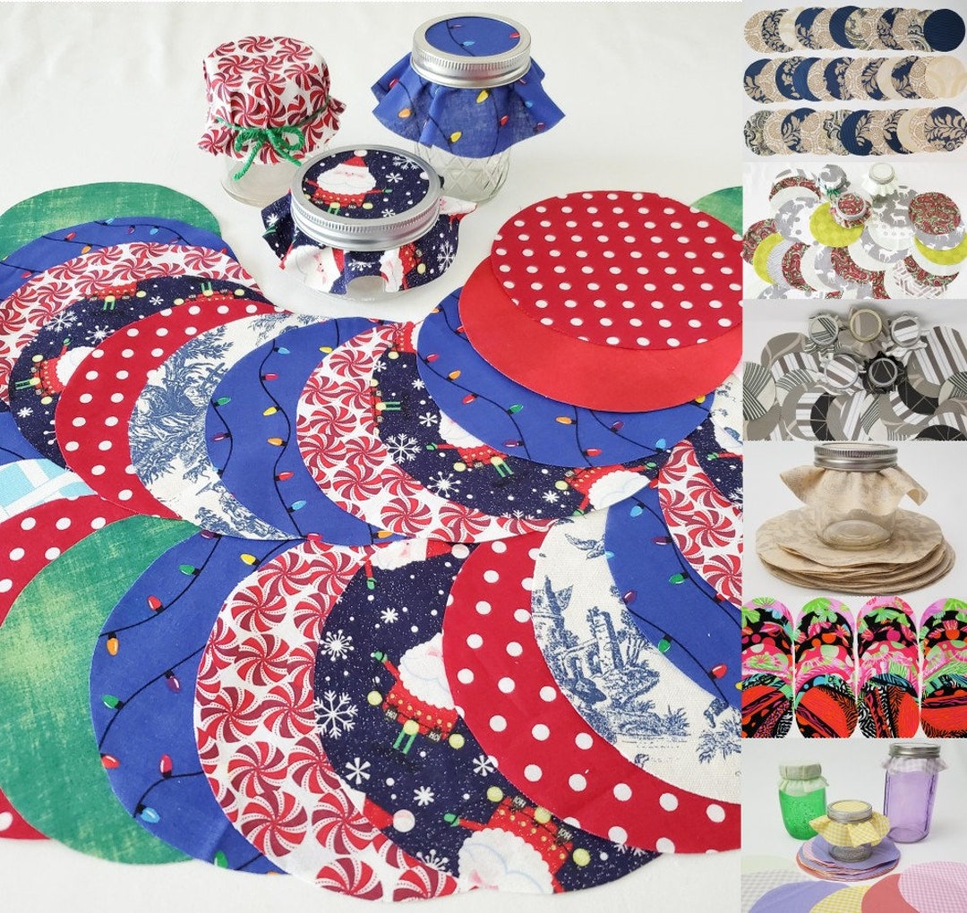 Jar Toppers Three Dozen 36 Fabric Circles - Etsy