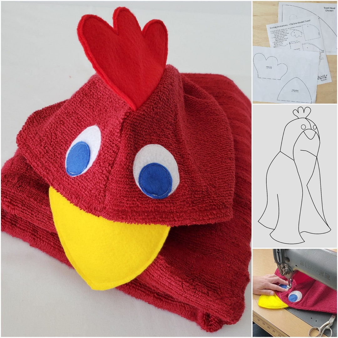 Sewing Pattern, Chicken Hooded Towel Digital Download - Etsy