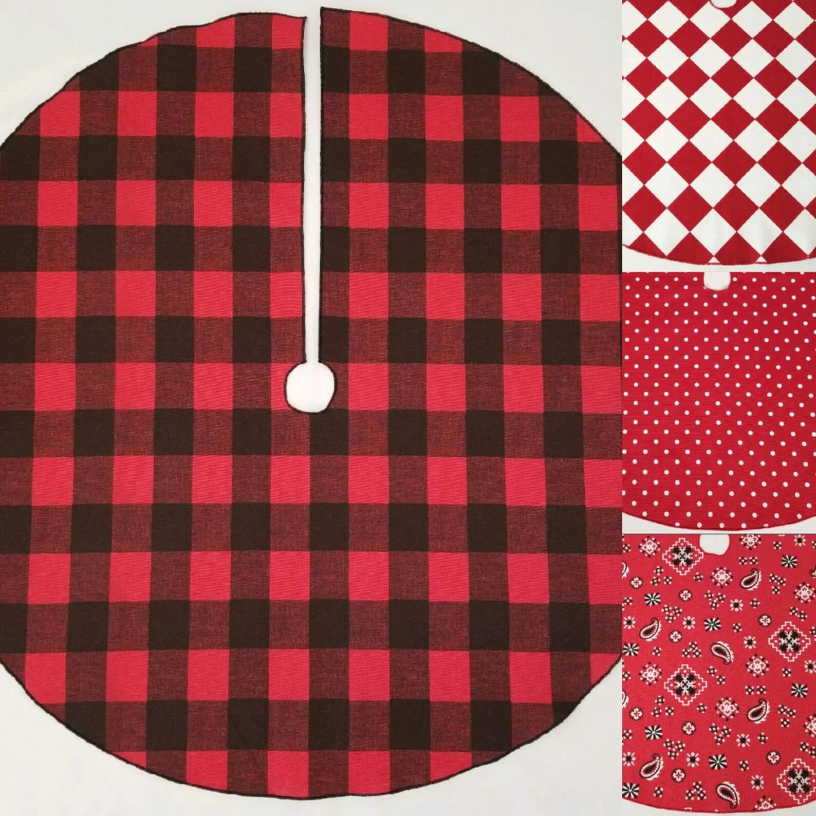 Slim Red Cotton Tree Skirt 26inch American Made - Etsy