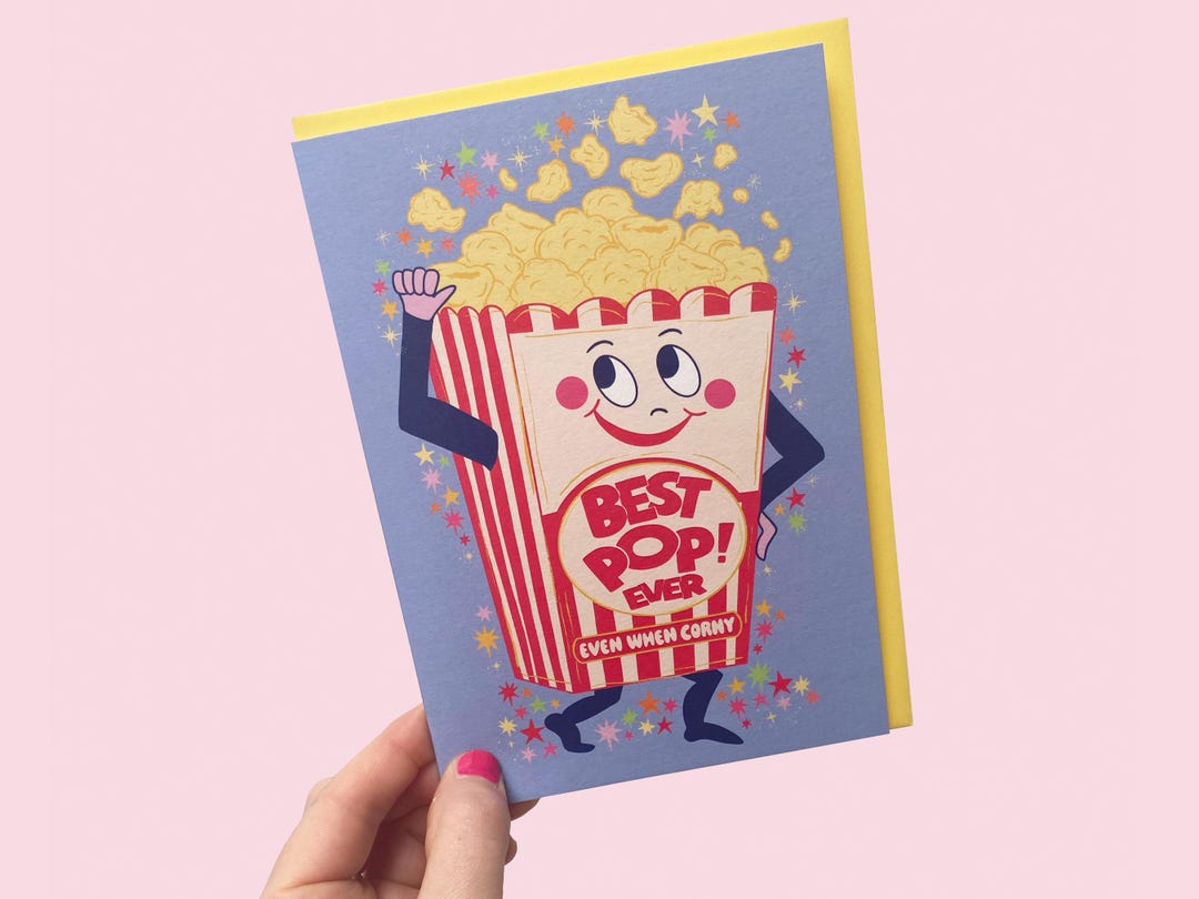 Best Pop - Popcorn Father's Day Card - Dad Birthday Card - Thank You ...
