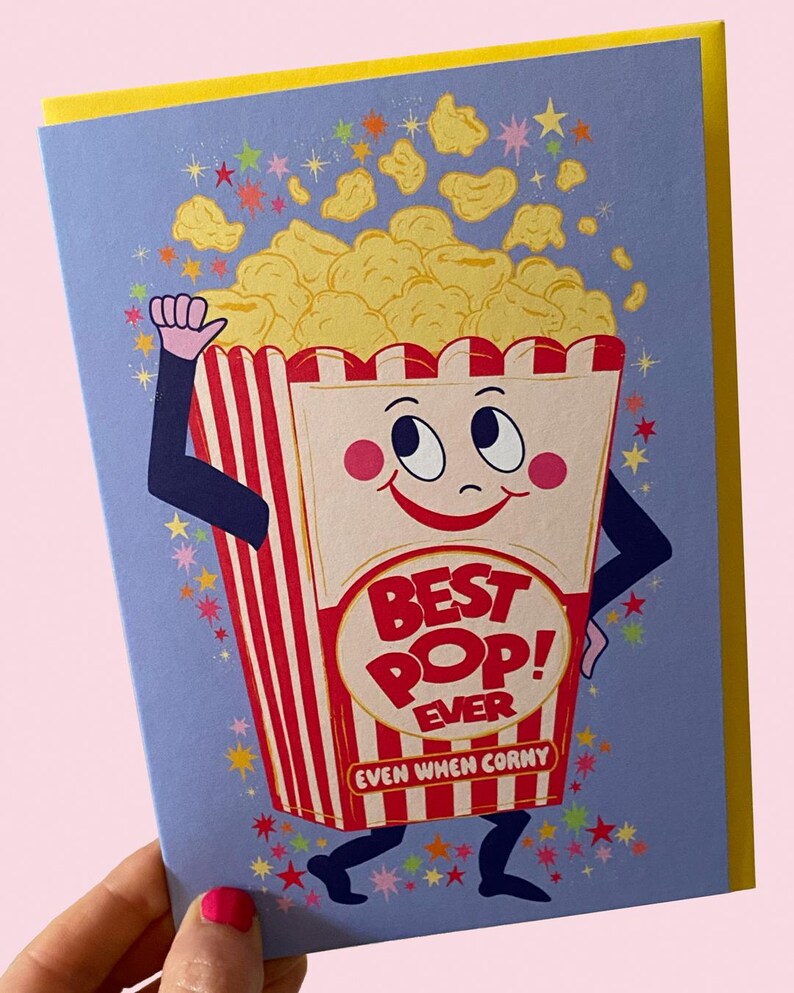 Best Pop - Popcorn Father's Day Card - Dad Birthday Card - Thank You ...