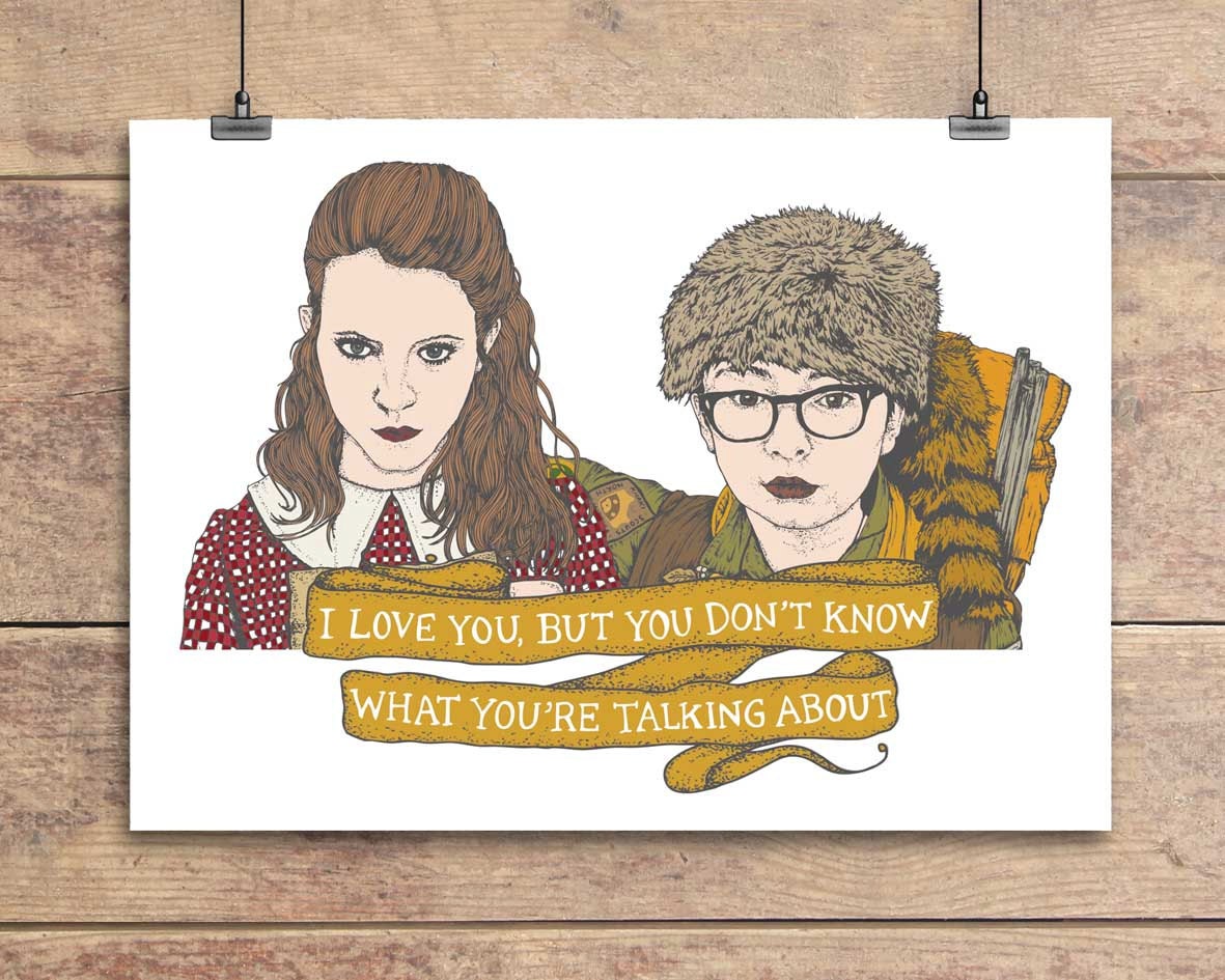 Sam And Suzy Moonrise Kingdom Greeting Card Etsy