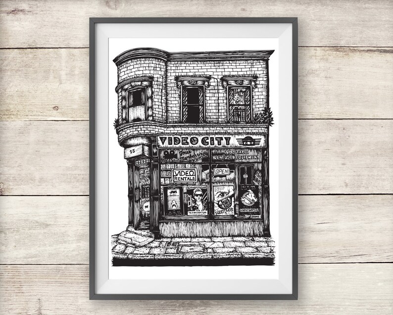 Video Rental Shop Poster - VHS Print - Video Rental Nostalgia - 80s ...