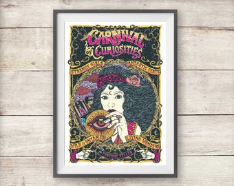 Circus Poster Vintage Style Carnival Print Contortionist | Etsy