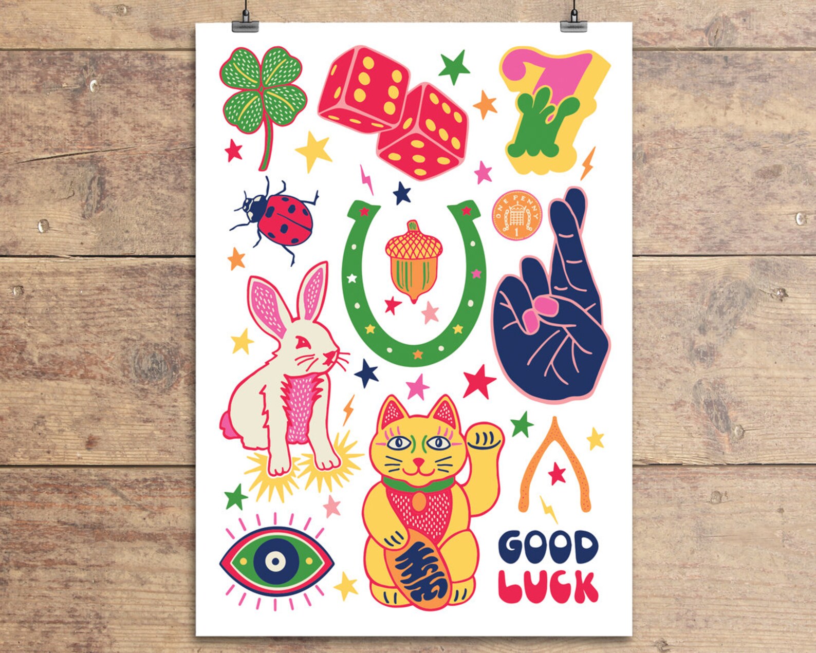 Good Luck Greeting Card Lucky Charms Greeting Card - Etsy