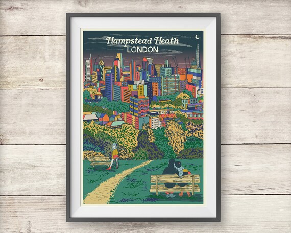 Hampstead Heath London England Poster London Travel Print | Etsy