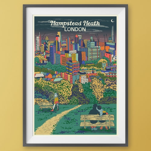 Hampstead Heath London England Poster London Travel Print - Etsy