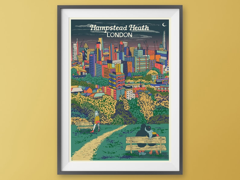 Hampstead Heath London England Poster London Travel Print - Etsy