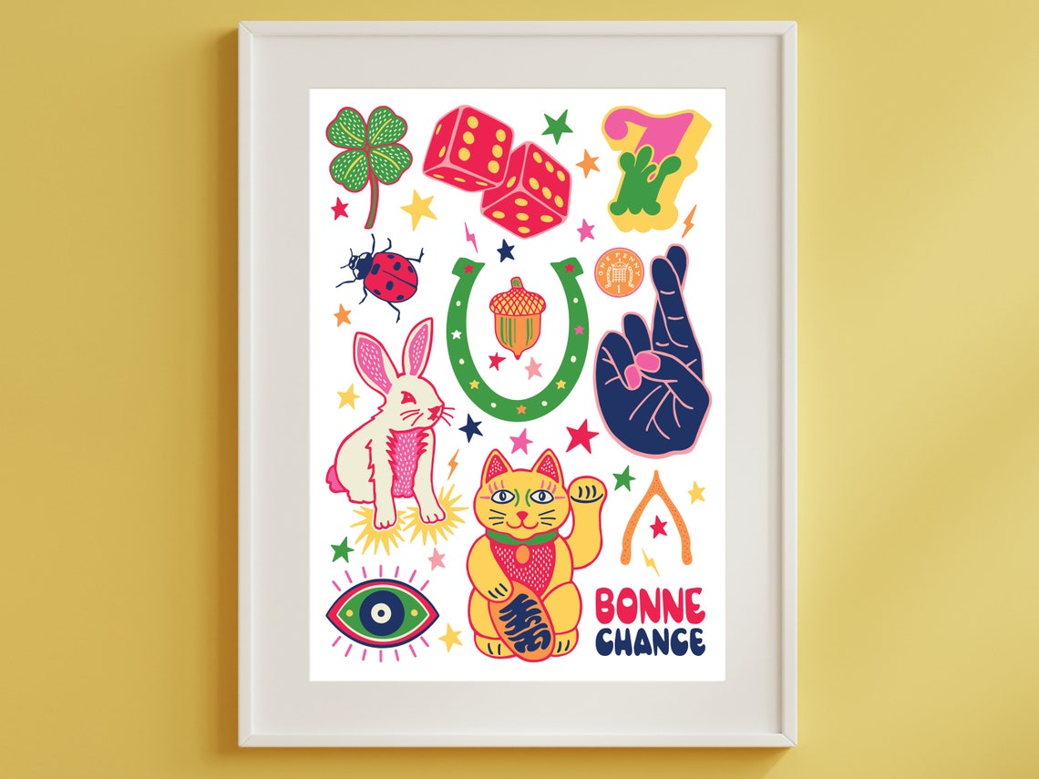 Good Luck Poster Lucky Charms Print Graduation New Job - Etsy
