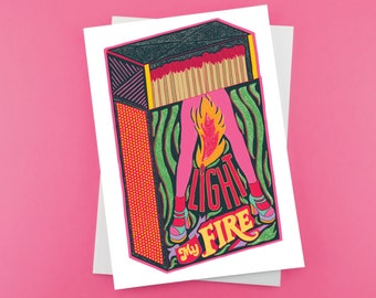 Anniversary Card Fire - Etsy