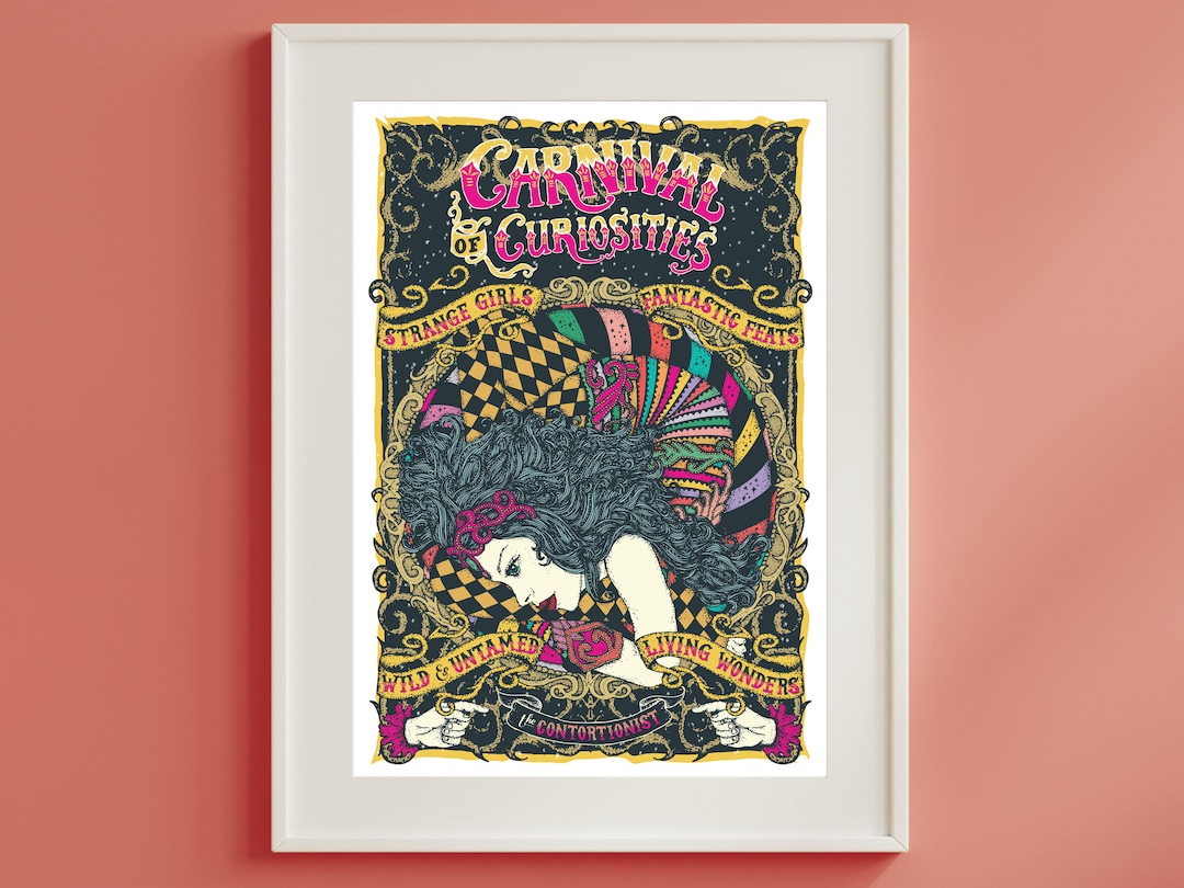 Circus Poster - Vintage Style Carnival Print - Contortionist Print ...