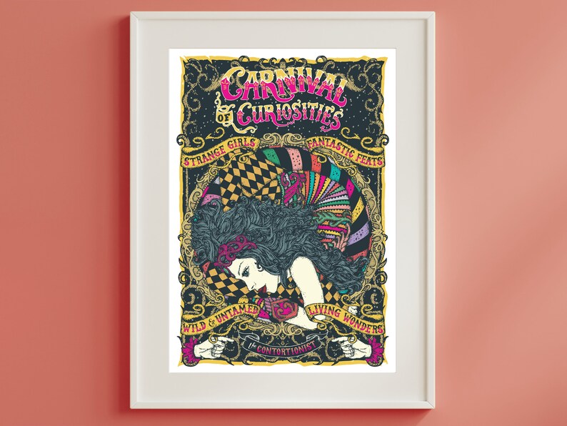 Circus Poster - Vintage Style Carnival Print - Contortionist Print ...
