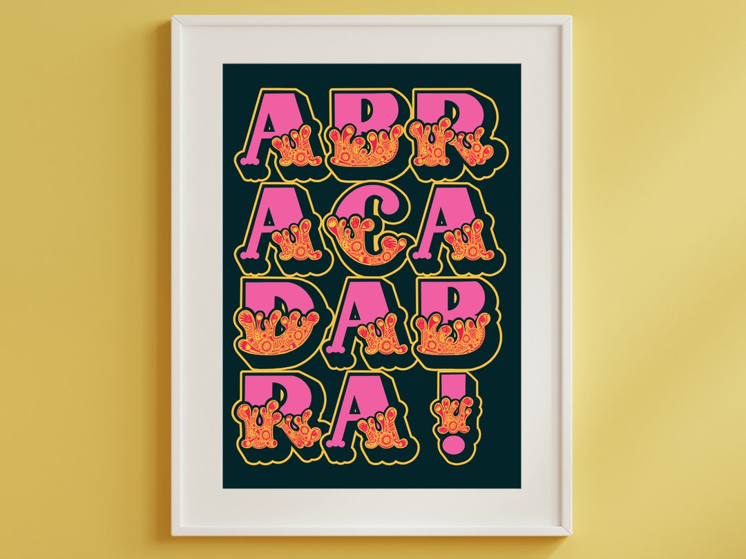 Abracadabra Poster - Magic Print - Wall Art - Birthday Gift - Etsy