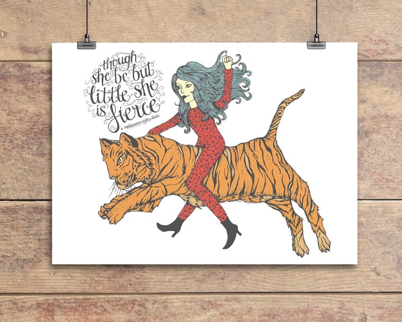 Shakespeare Quotation She is Fierce William Shakespeare | Etsy