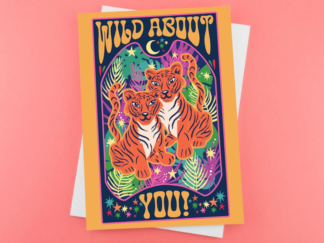 Wild About You Valentines Greeting Card - Valentines - Anniversary ...