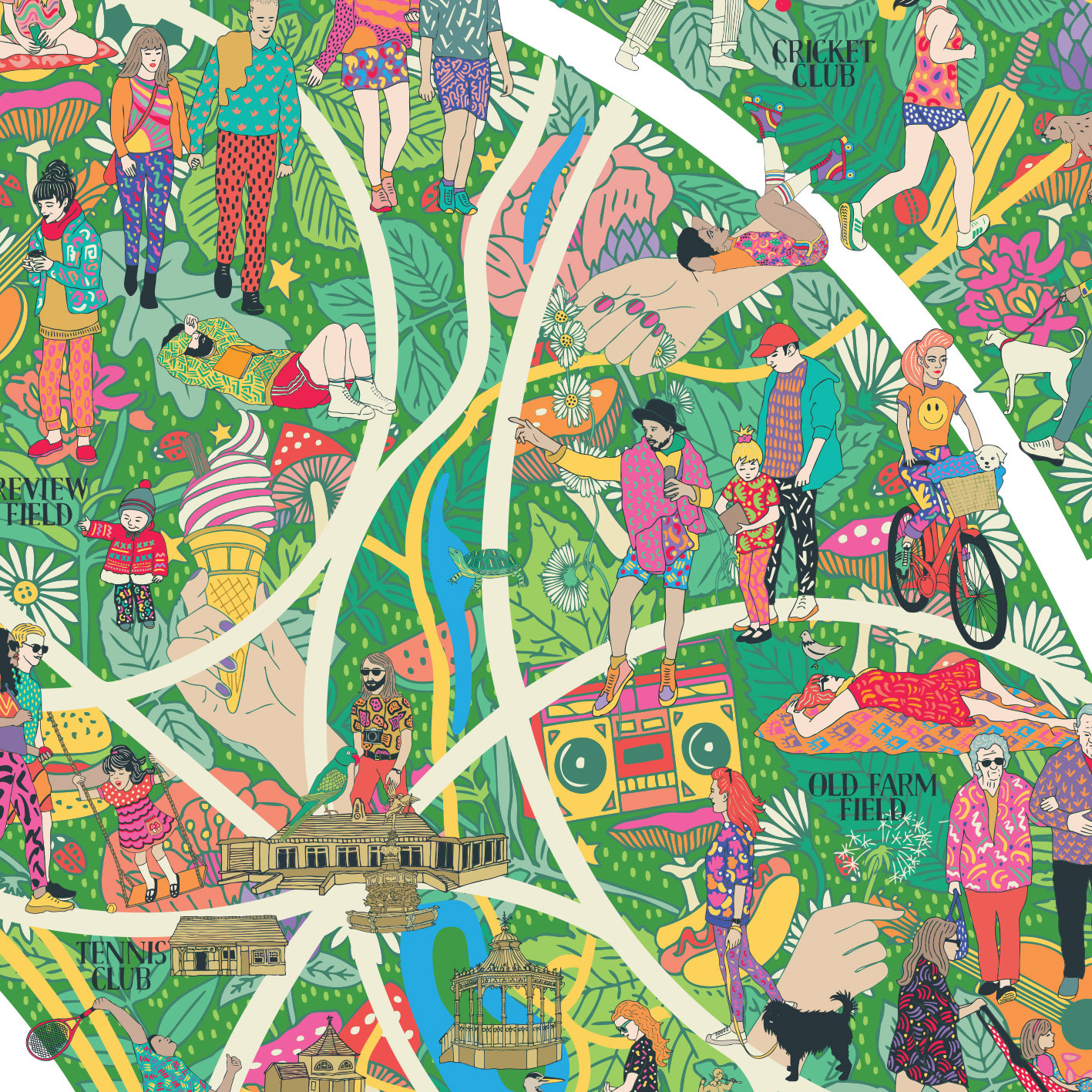 Sefton Park Liverpool Illustrated Map Poster Merseyside - Etsy UK