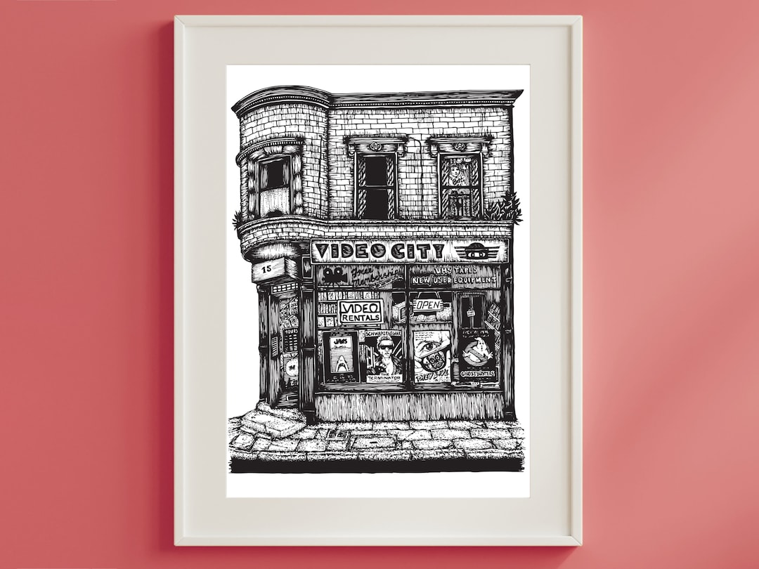 Video Rental Shop Poster - VHS Print - Video Rental Nostalgia - 80s ...