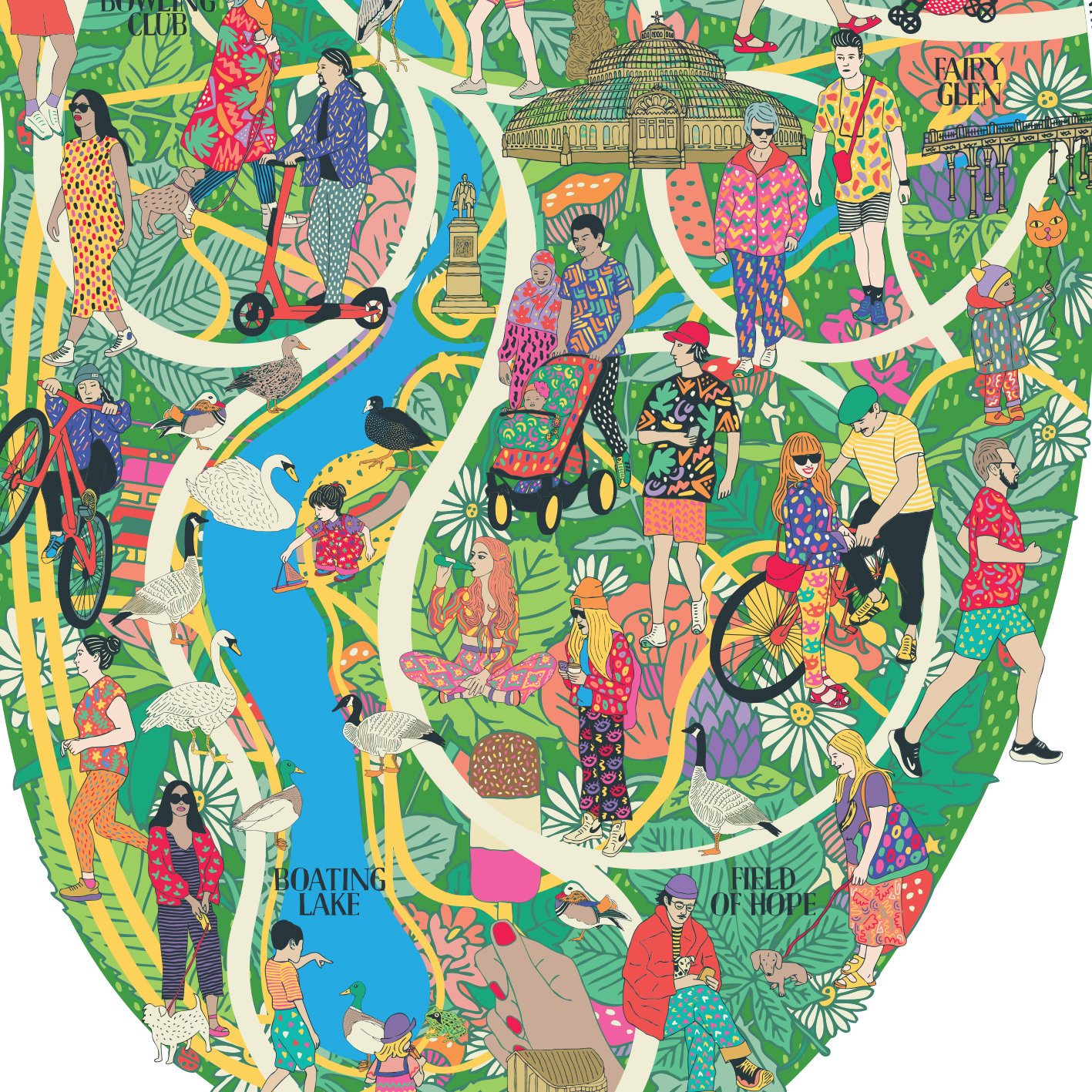 Sefton Park Liverpool Illustrated Map Poster Merseyside - Etsy UK