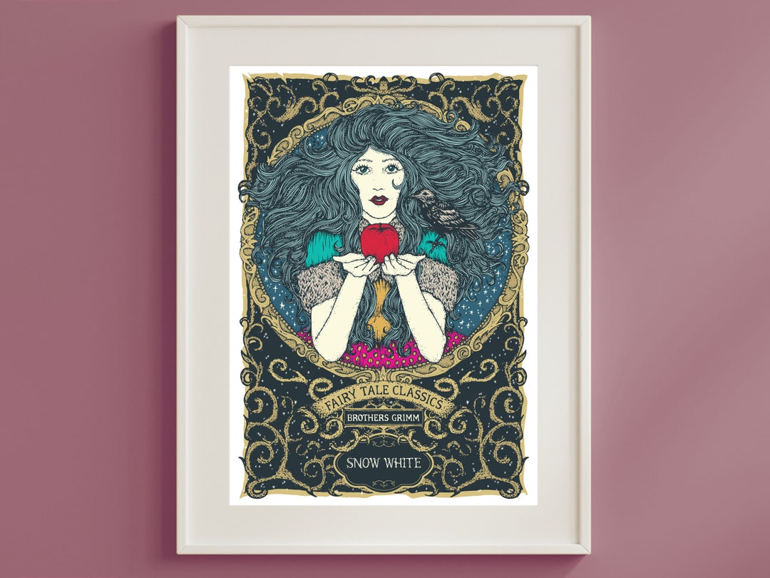Snow White - Fairy Tale Print - Grimms Fairy Tales Poster - Book Lovers ...