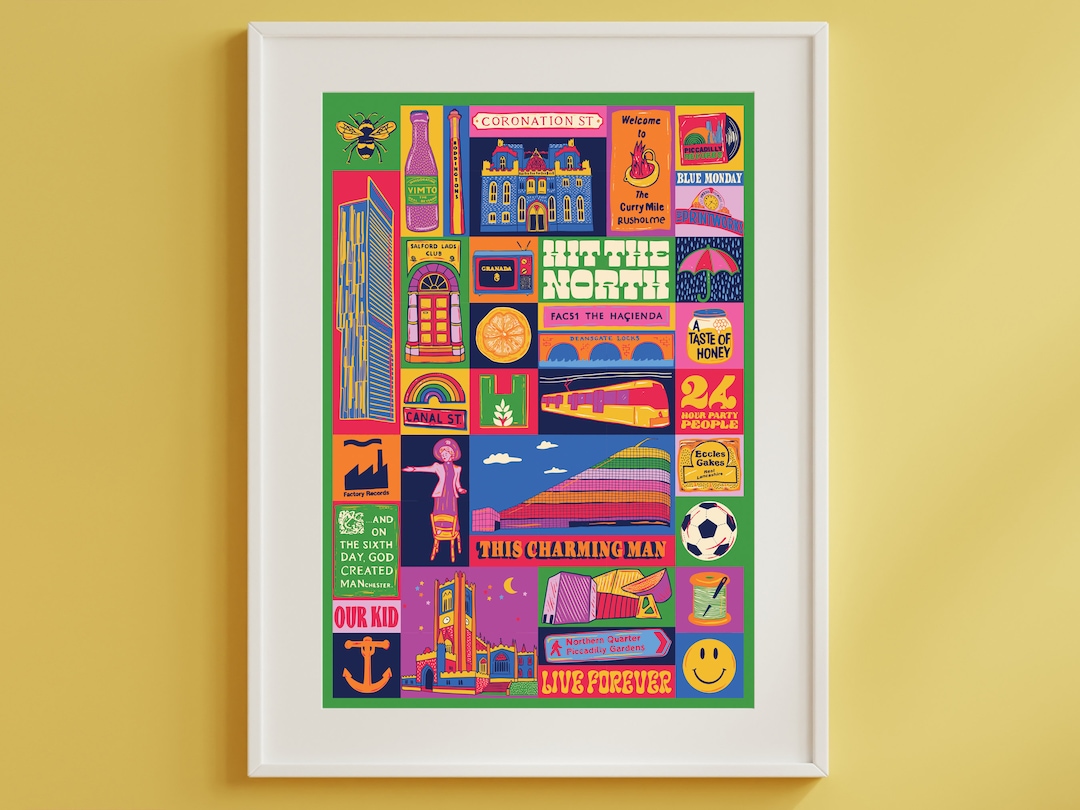 Manchester Poster - Manchester England Art Print - Graduation ...