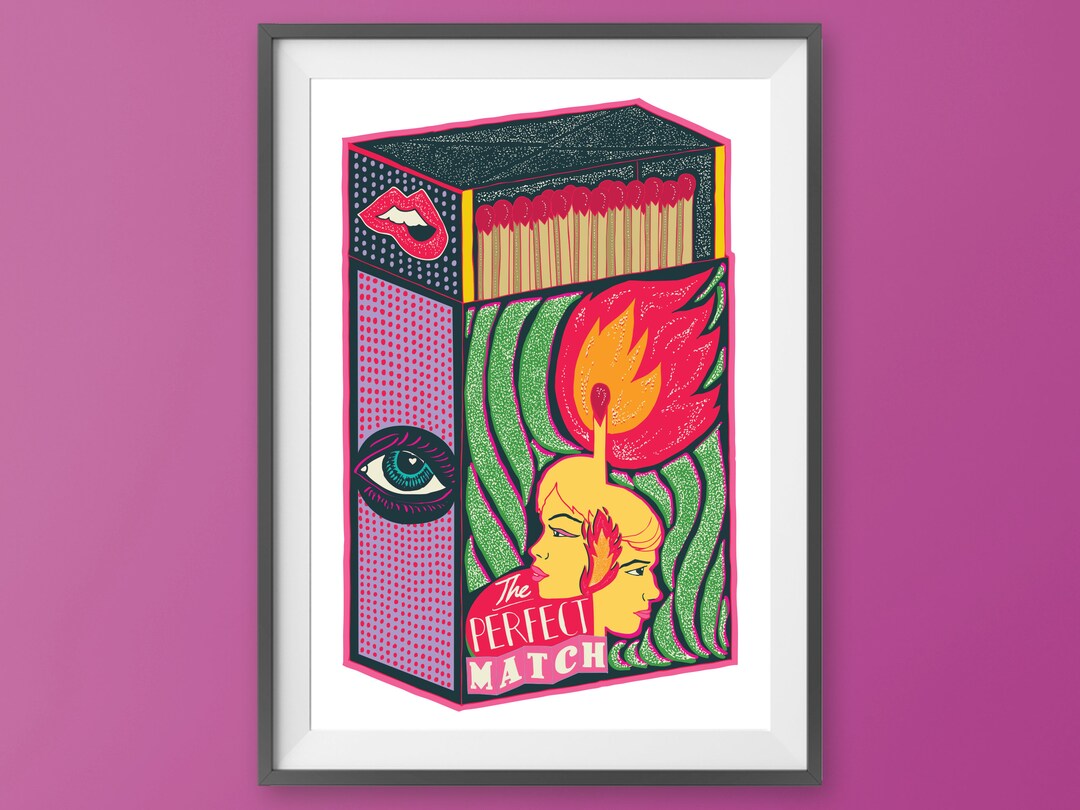 The Perfect Match - Poster - Print - Valentines - Birthday ...