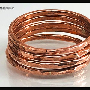Pure Copper Stacking Rings, Copper Jewelry, Minimalist Rings - Etsy