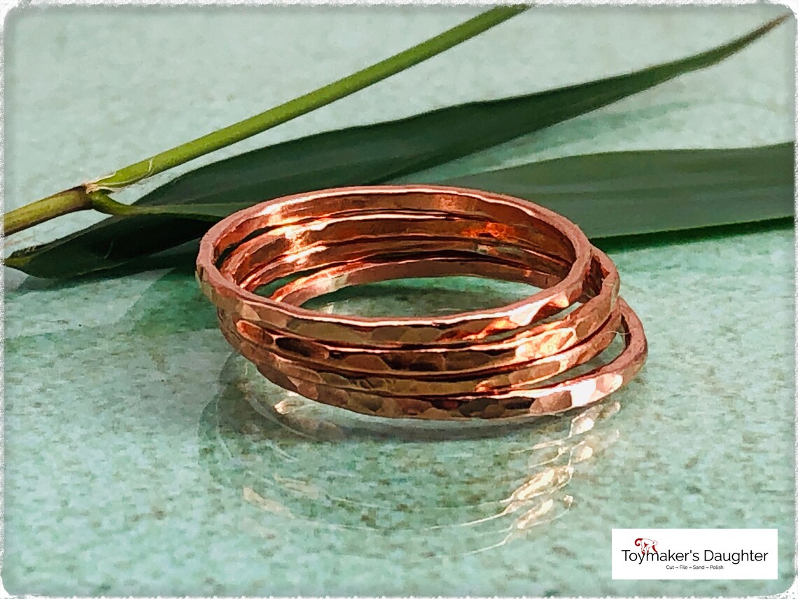 Pure Copper Stacking Rings Copper Jewelry Minimalist Rings - Etsy