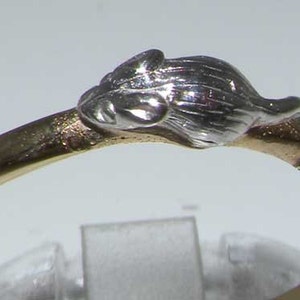 English 9K Yellow Gold Cute Dainty Mouse Ring Made in England Vintage ...
