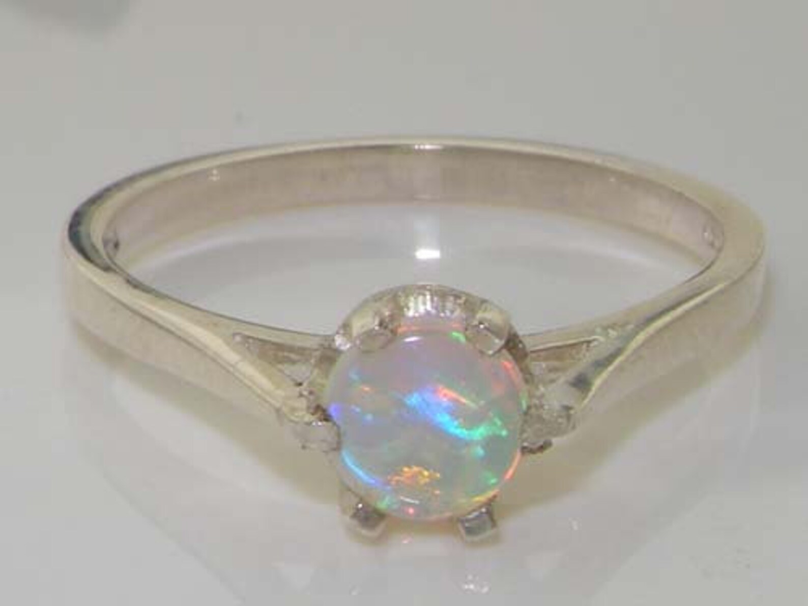 English Natural Colorful Opal High Quality Solid 925 Sterling Silver ...