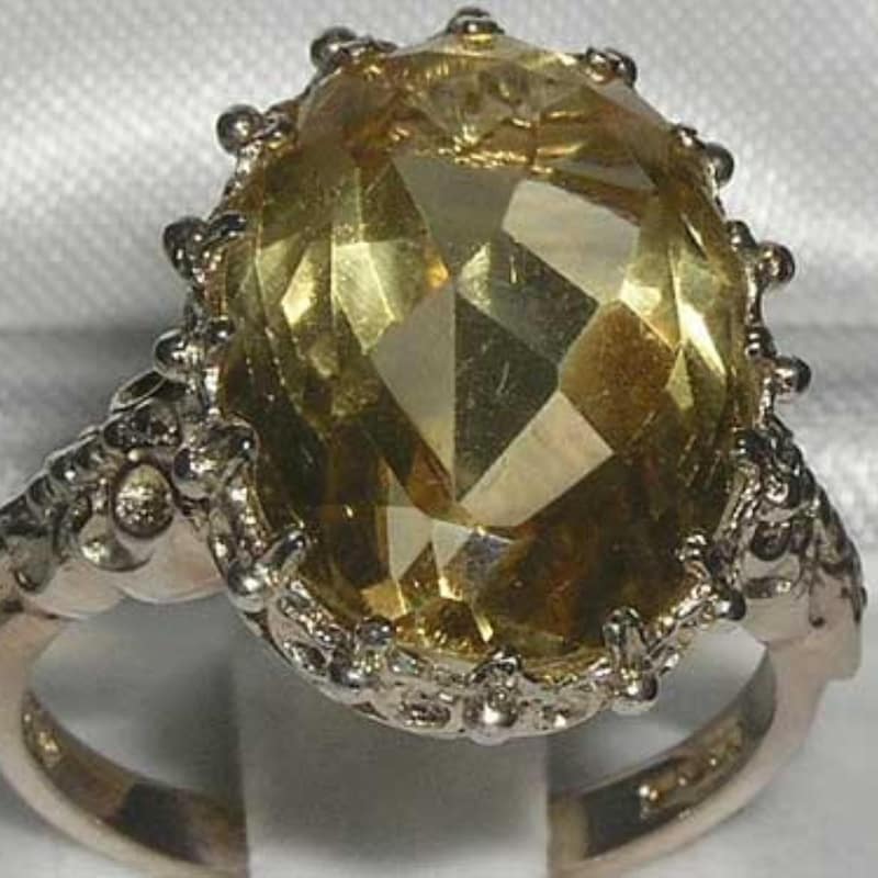 Large Citrine Ring - Etsy
