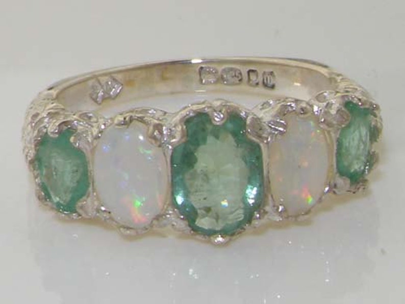 High Quality Solid 925 Sterling Silver Natural Natural Emerald | Etsy