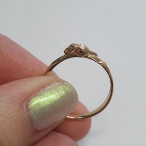 English 9K Yellow Gold Cute Dainty Mouse Ring Made in England Vintage ...