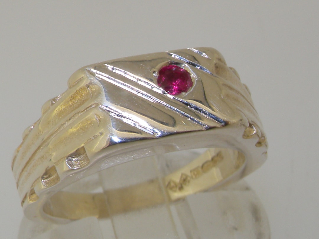 Sterling Silver Ruby Ring | Mens Ruby Ring | Silver Mens Ring | Ruby ...