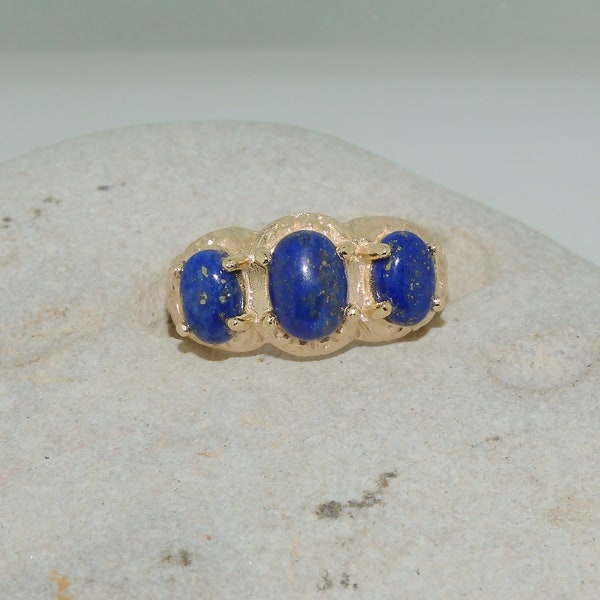 Lapis Gold Ring - Etsy