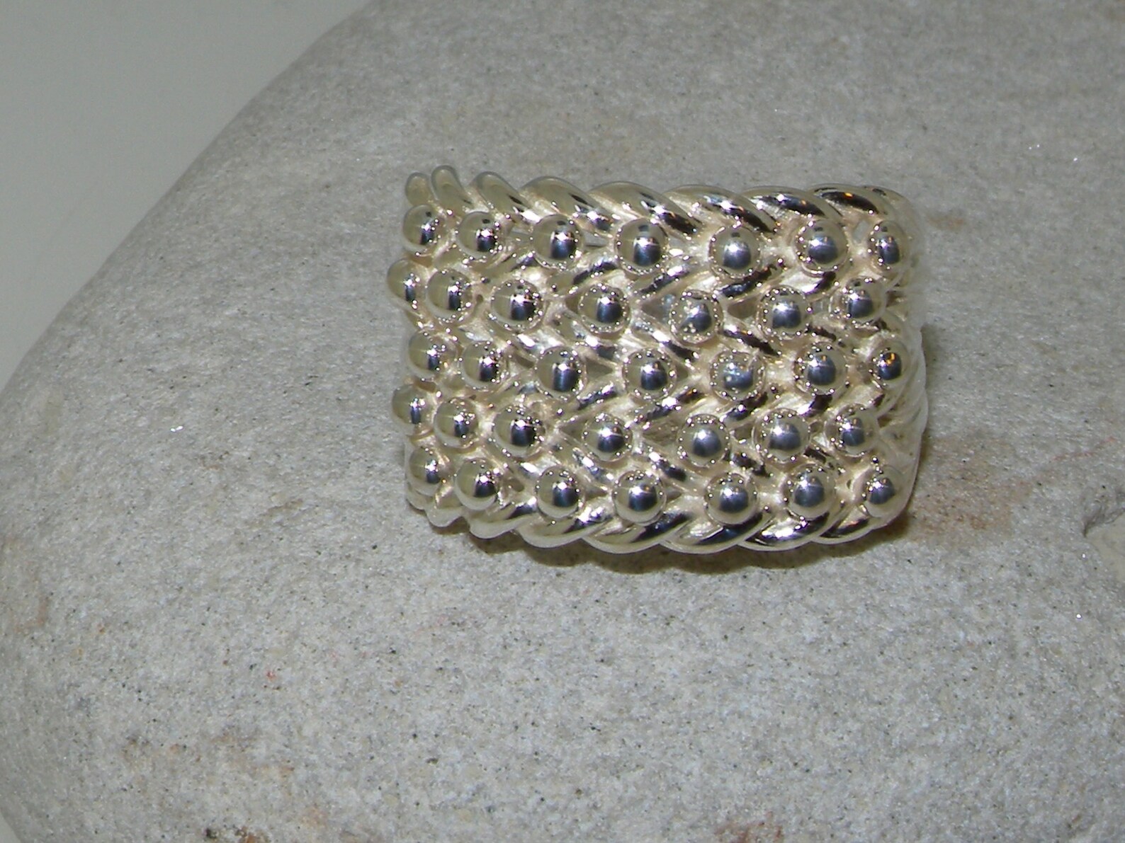 Five Row Sterling Silver Mens Keeper Ring Shot and Chain - Etsy