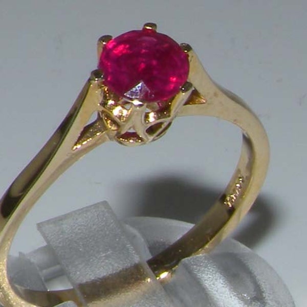 Ruby Gold Ring - Etsy