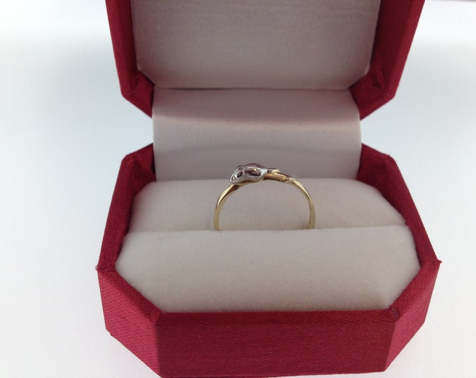 English 9K Yellow Gold Cute Dainty Mouse Ring - Made in England ...